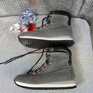 Joe Boxer | Shoes | Blackgray Laceup Joe Boxer Sneaker Boots New | Poshmark